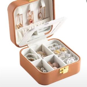 Storage & Organization | Double Layer Storage Box With Mirror Jewelry ...